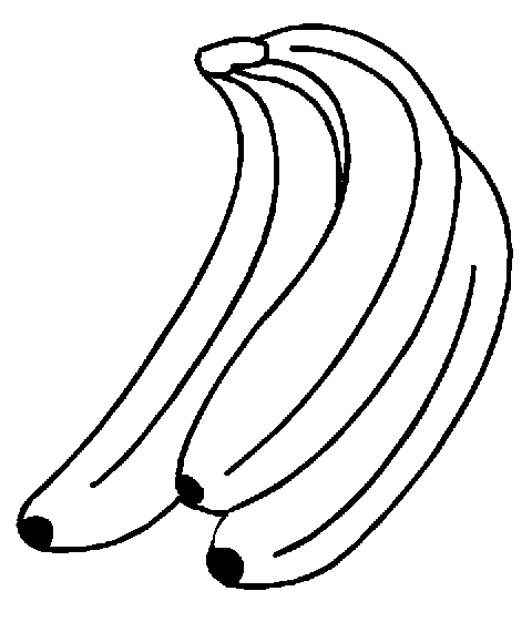 Planse de colorat - banane | Desene de colorat