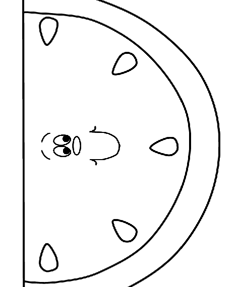 Desene de colorat - pepene | Desene de colorat