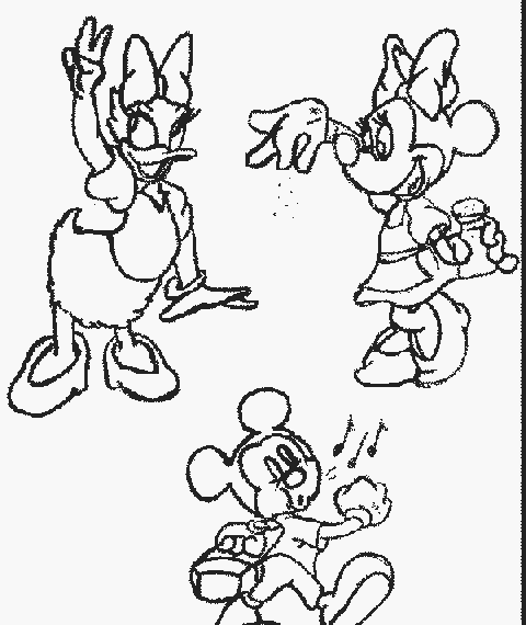 Desene de colorat Mickey Mouse poza 1 | Desene de colorat